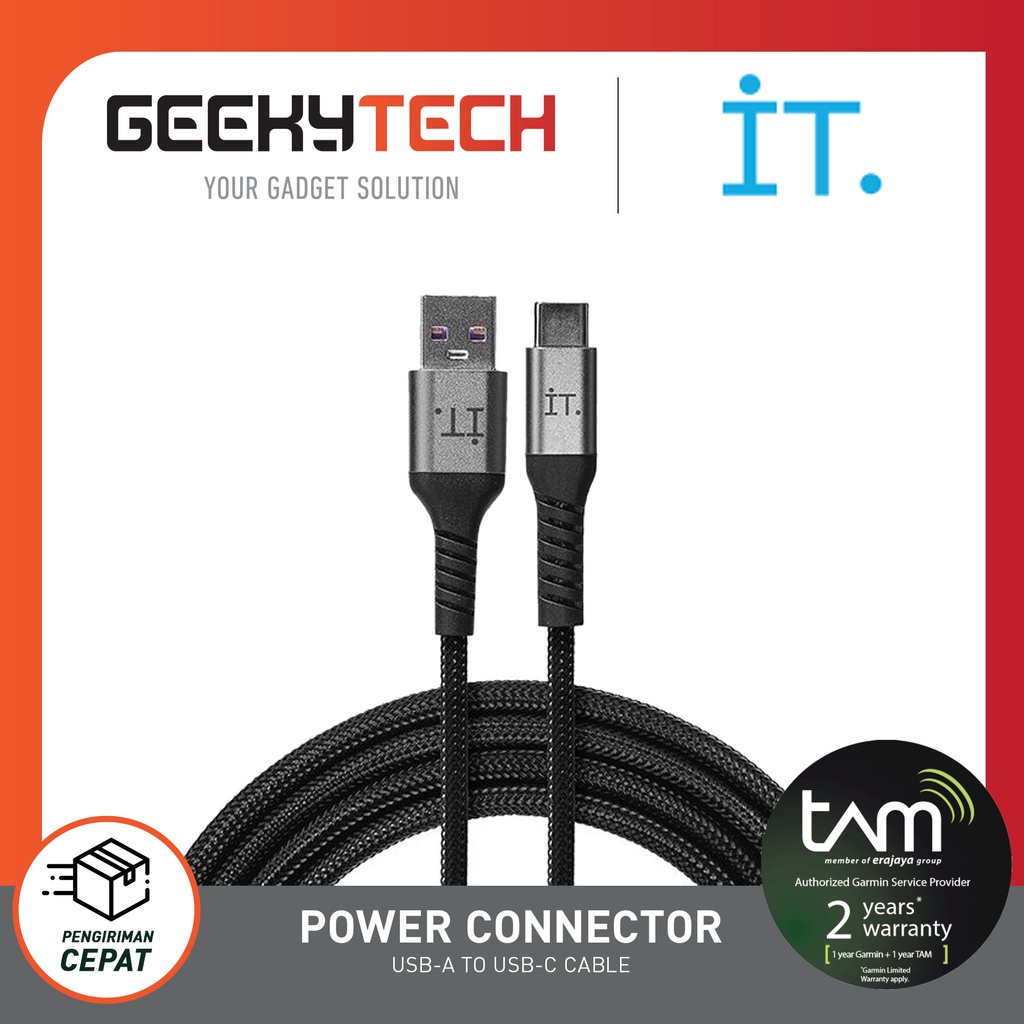 Jual IT Kabel Data USB A to C / Power Connector USB A to USB C / Kabel ...