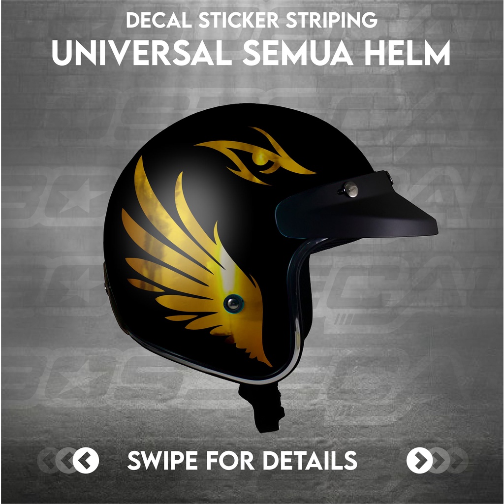 Jual STIKER HELM BOGO STRIPING UNIVERSAL FULL SET MOTIF SAYAPV1 ...