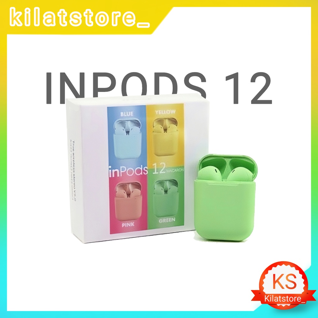 Jual Handsfree Earphone Bluetooth InPods 12 Macaron V5.0 | Shopee Indonesia