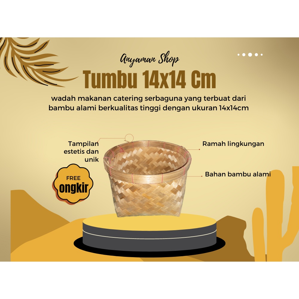 Jual anyaman tumbu tanggung ukuran 15x15cm terbuat dari bambu | Shopee ...