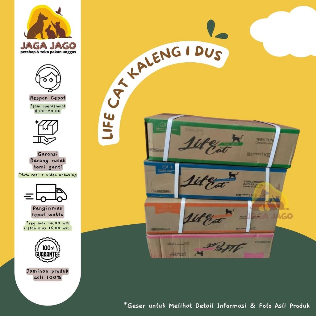 Jual LIFE CAT KALENG 400GR 1 DUS ISI 24 KALENG - Makanan Basah Kucing ...