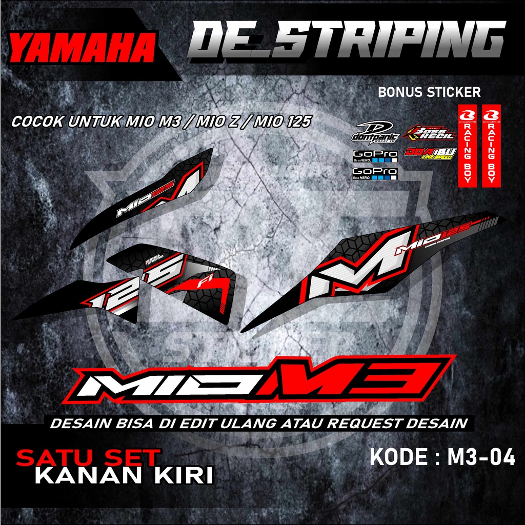 Jual Sticker Striping mio m3 mio z mio 125 keren terbaru - decal Stiker ...