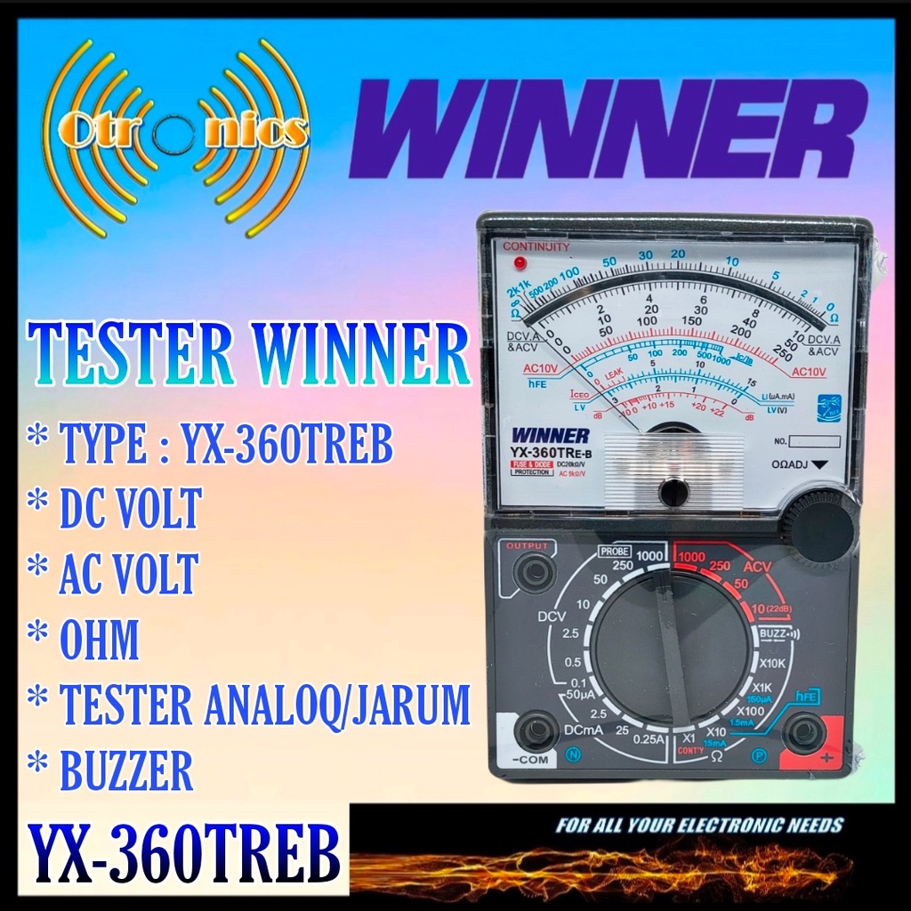 Jual MULTITESTER/AVOMETER/MULTIMETER WINNER YX-360 TRE-B | Shopee Indonesia