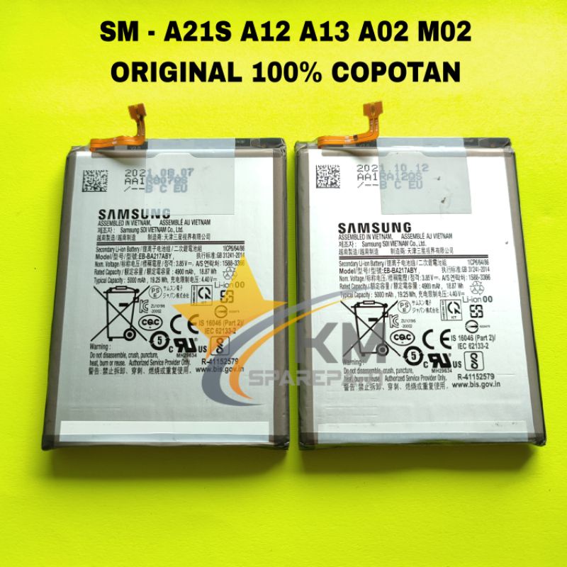 Jual Batre Battery Baterai Samsung A21S A12 A13 A02 M02 M12 EB-BA217ABY Original | Shopee Indonesia