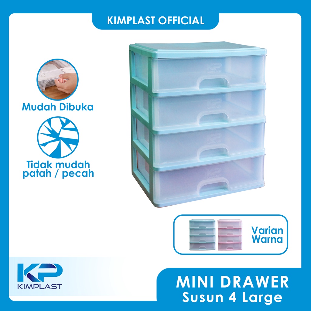 Jual KIMPLAST Mini Drawer (L)/ Mini Drawer Susun 4/ Rak Serbaguna/ Rak ...