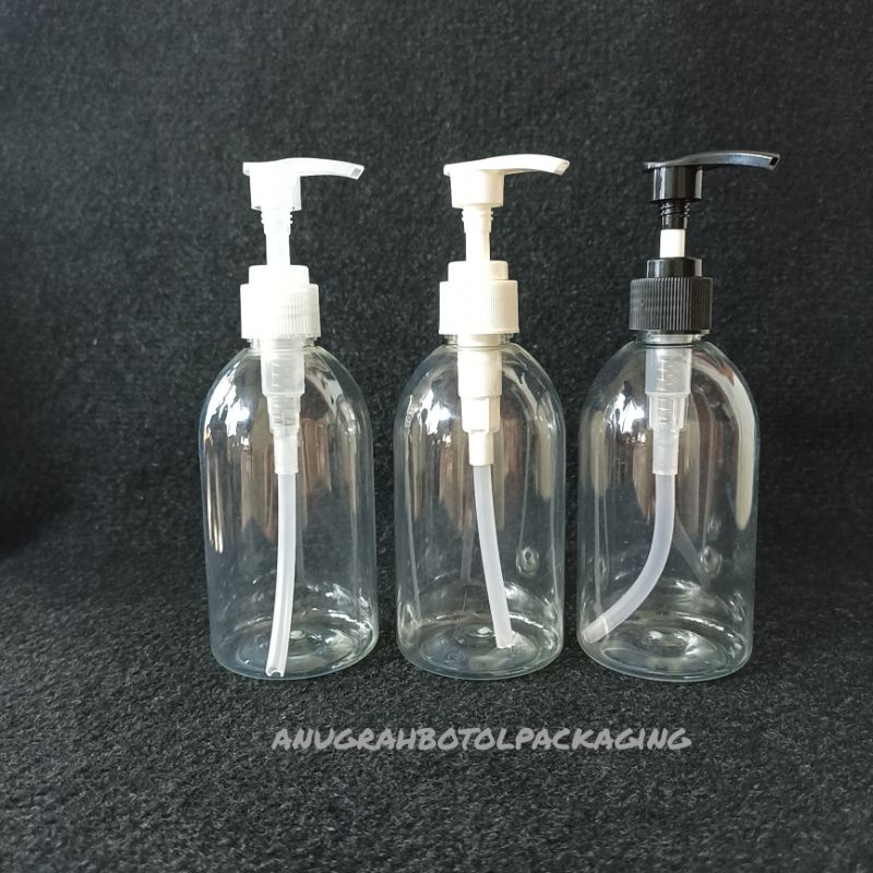 Jual Botol Oval 250 ml Pump Lotion Neck 24 /botol plastik 250 ml tutup pump Varian | Shopee ...