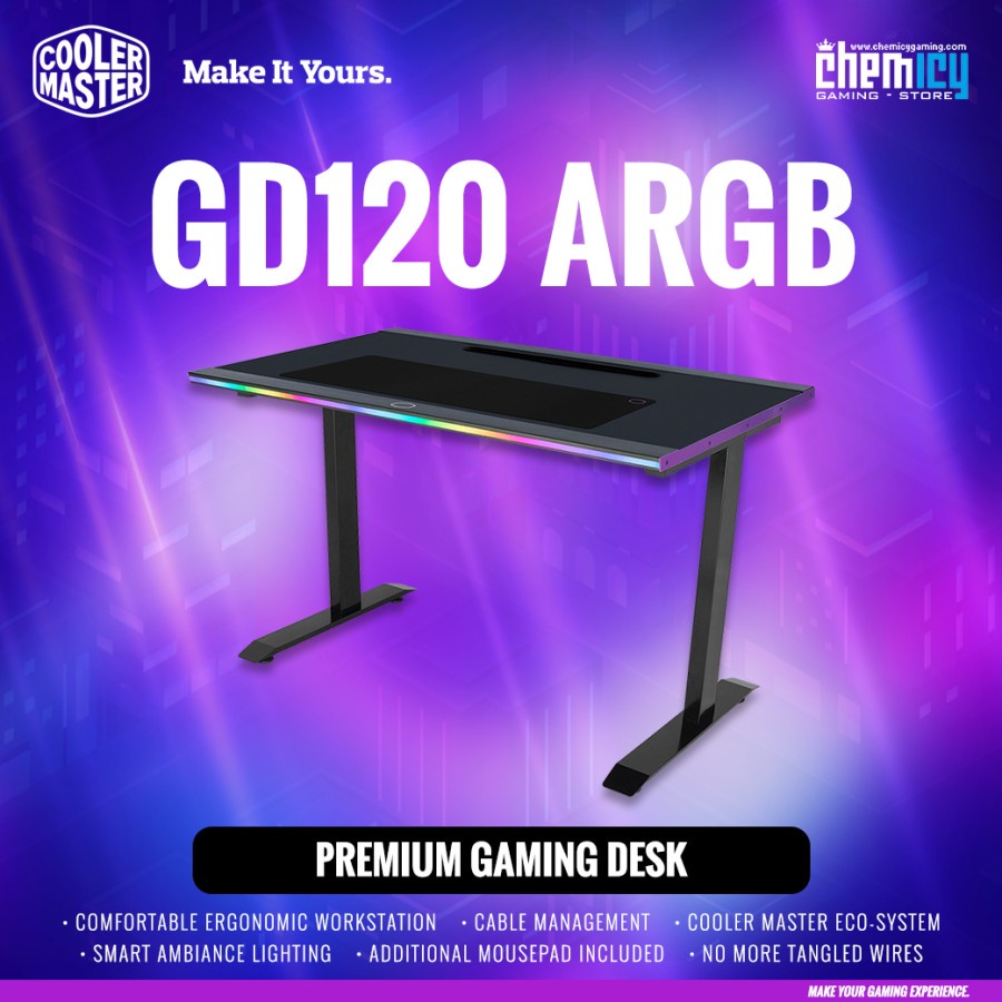 Jual Cooler Master GD120 ARGB Gaming Desk / Meja Komputer | Shopee ...