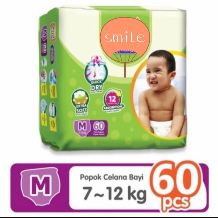 Jual POPOK BAYI CELANA PAMPERS UKURAN M ISI 60 | Shopee Indonesia