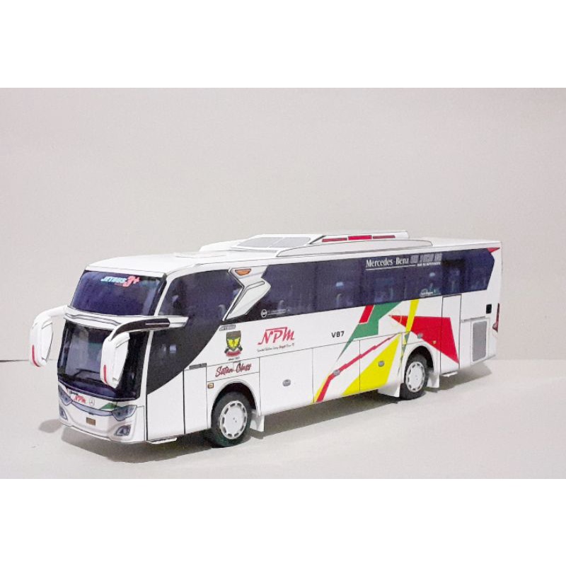 Jual Miniatur Papercraft Bus NPM sutan class Livery Gergaji | Shopee ...