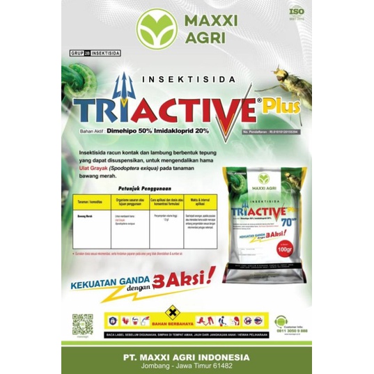 Jual INSEKTISIDA TRIACTIVE PLUS 70WP MAXXI AGRI | Shopee Indonesia