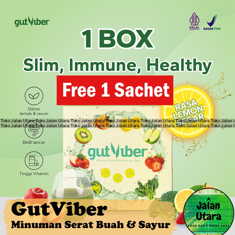 Jual GUTVIBER Fiber Drink 1 Box | Minuman Serat Buah & Sayur | Detox ...