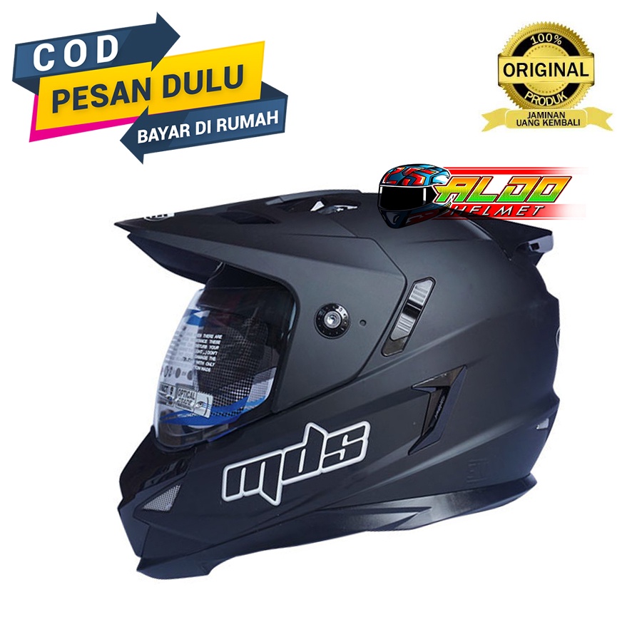 Jual HELM MDS SUPER MOTO ORIGINAL / MDS FULL FACE / DOUBLE VISOR / MDS ...