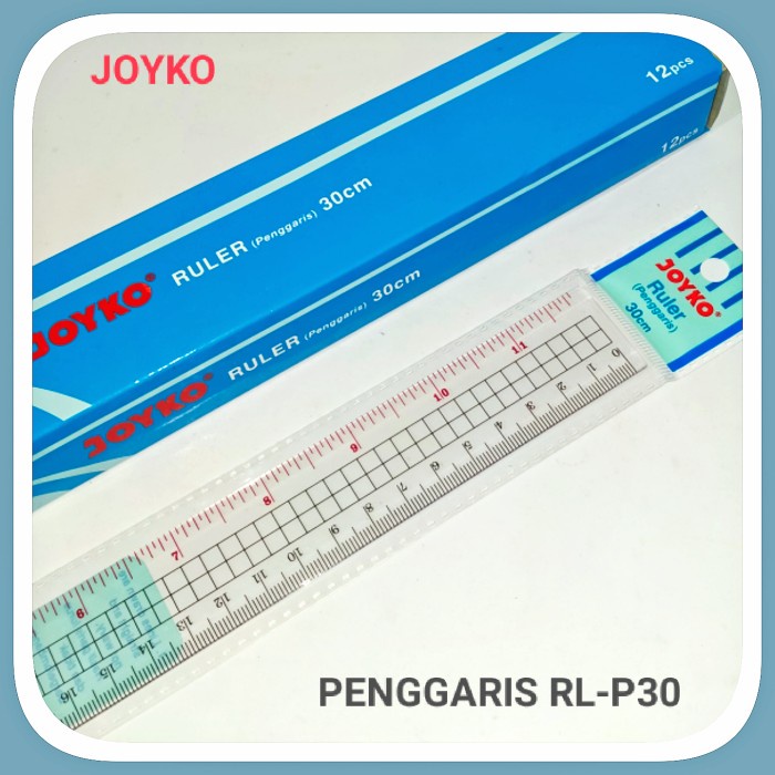 Jual PENGGARIS JOYKO PLASTIK RL-P30 RULER 30 CM KUAT GROSIR MURAH ...