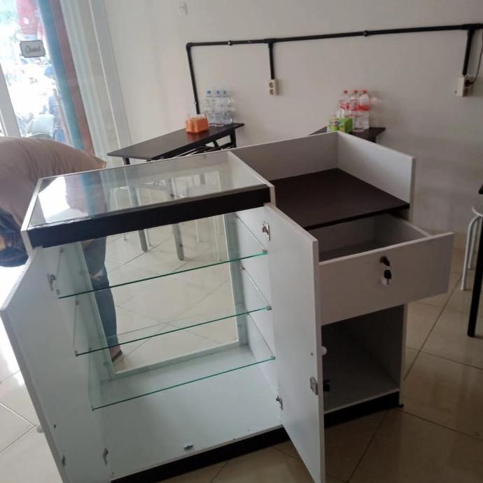 Jual MEJA KASIR MEJA RESEPSIONIS MEJA DISPLAY MINIMALIS | Shopee Indonesia