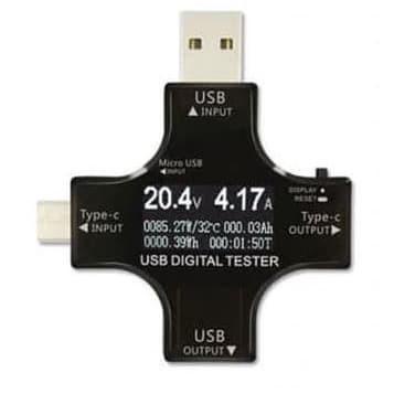 Jual Best Seller Voltase Ampere Digital Usb Tester (Support Usb Type C ...