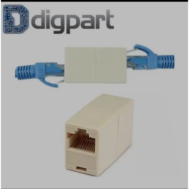 Jual Barel RJ45 coupler female to female UTP LAN ethernet barrel ...