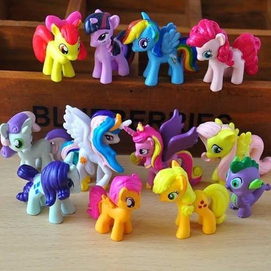 Jual Mainan My Little Pony Kuda Poni Topper Kue 12pcs/set ( 08A ...