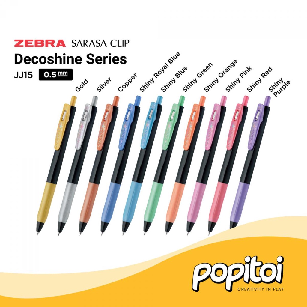 Jual Zebra Sarasa Clip JJ15 Deco Shine Color Series 0.5 mm DecoShine ...
