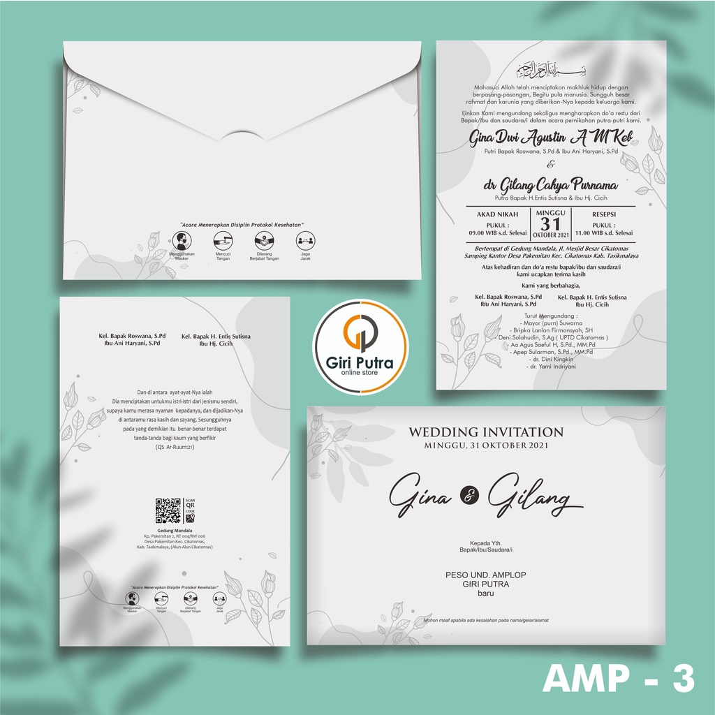 Jual Undangan Pernikahan / UND. AMP / Undangan Hard Cover / Undangan ...