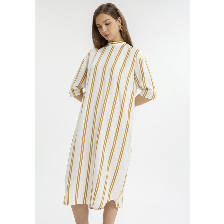 Jual Minimal Yirma Dress Wanita Mustard Gold | Shopee Indonesia