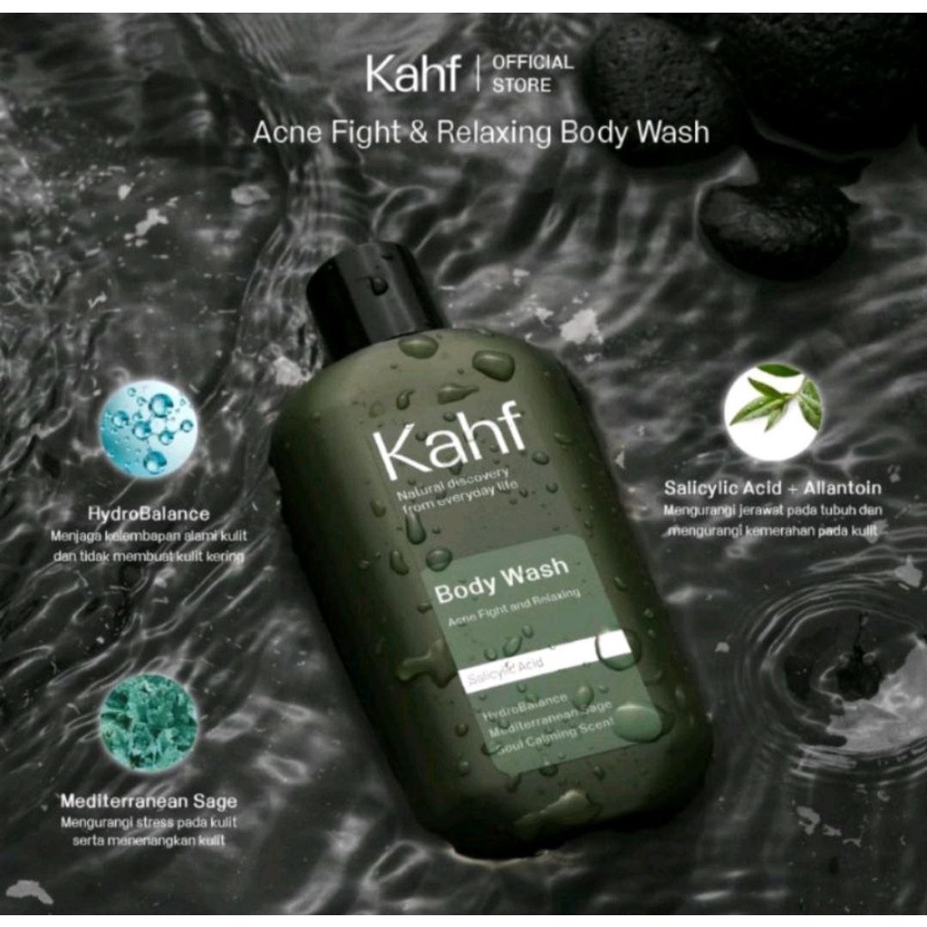 Jual KAHF BODY WASH ACNE FIGHT&RELAX 200ML / SABUN MANDI PRIA - SABUN ...