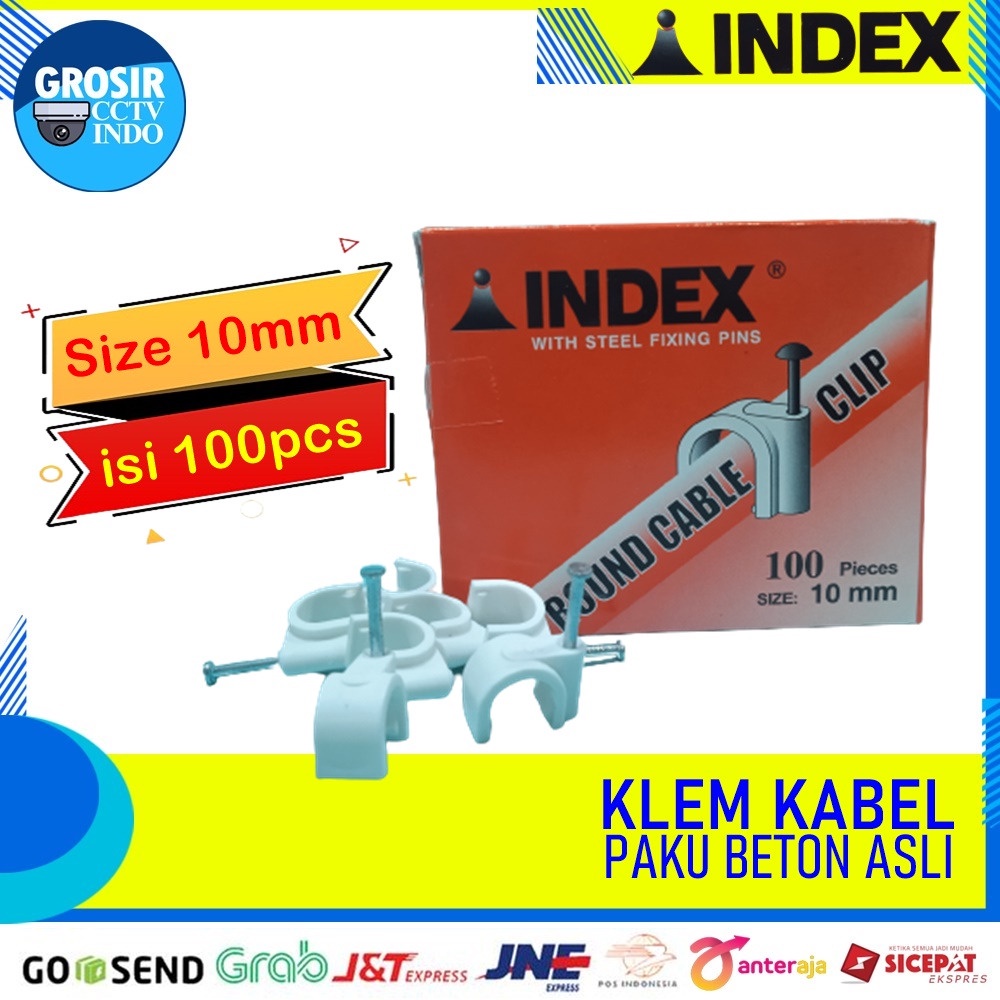 Jual Paku Klem Kabel Listrik INDEX 10mm | Shopee Indonesia