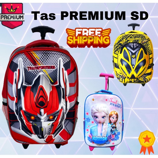 Jual Tas Troley Sekolah Anak SD Transformer Optimus Prime 3D Timbul ...