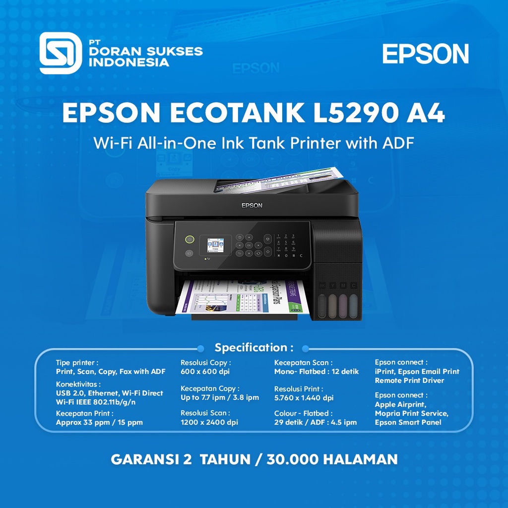 Jual Epson EcoTank L5290 A4 Wi-Fi All-in-One Ink Tank Printer with ADF ...