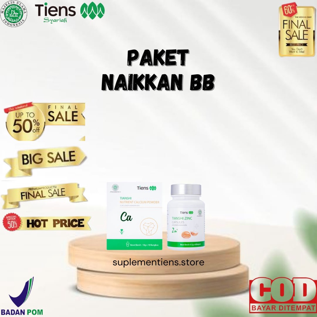 Jual Paket Naikkan Berat Badan Kombinasi Kalsiumzinc Shopee Indonesia