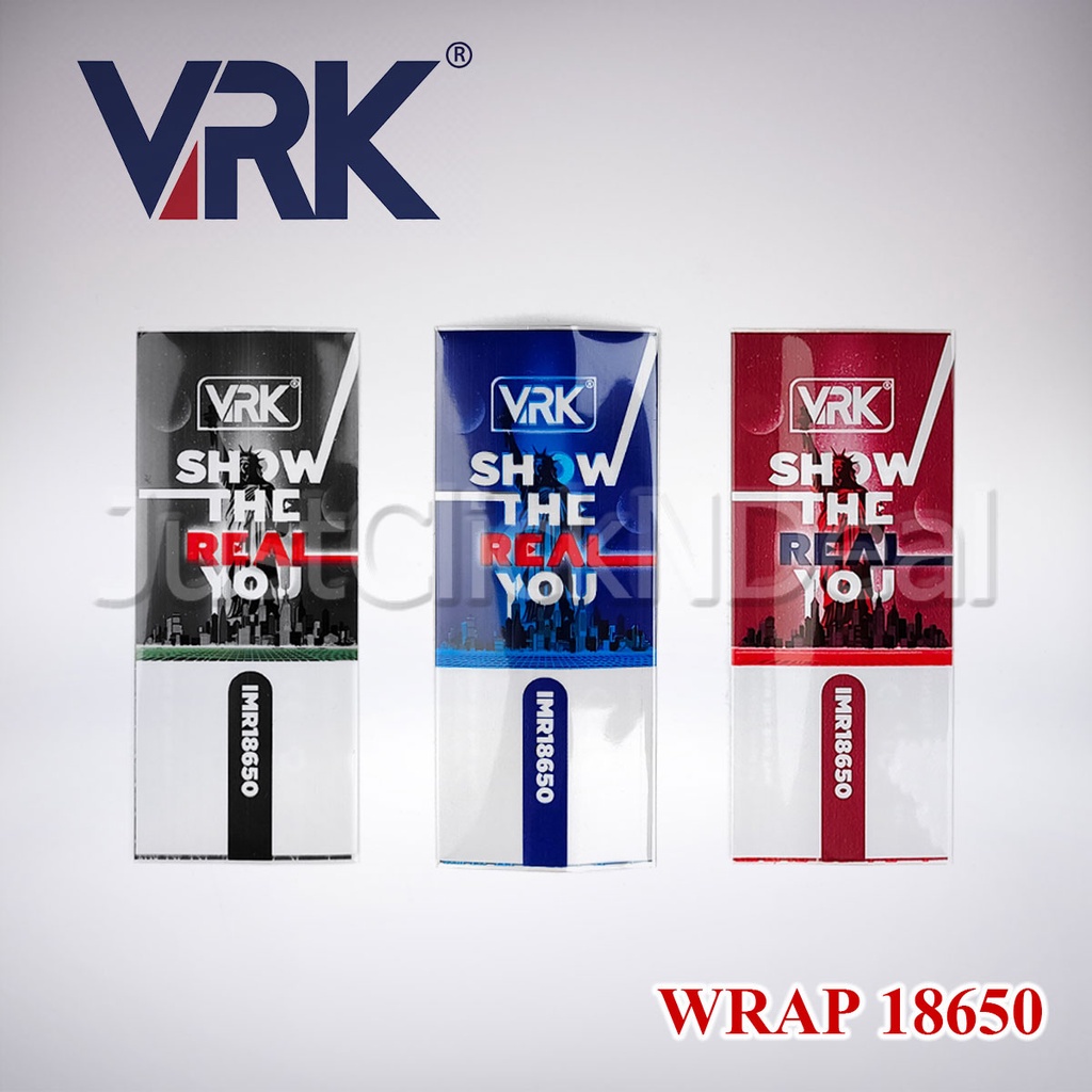 Jual VRK Wrap 18650 PVC Bungkus Baterai Show The Real You Hitam Biru Merah | Shopee Indonesia