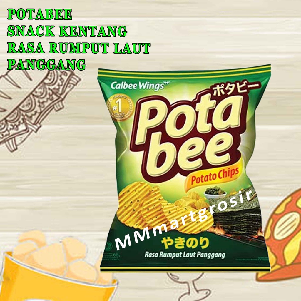 Jual Potabee / Potato Chips / Grilled Seaweed / 68g | Shopee Indonesia