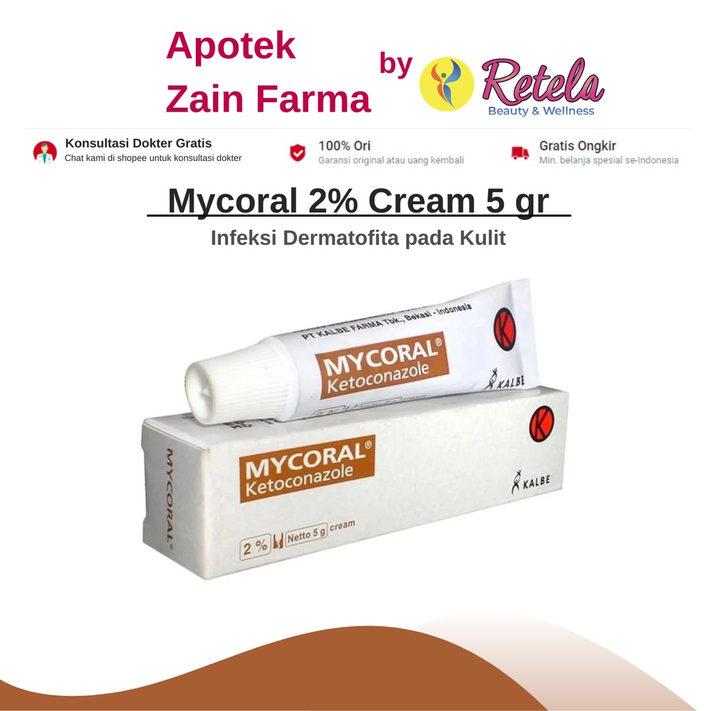 Jual MYCORAL 2% CREAM 5GR | Shopee Indonesia