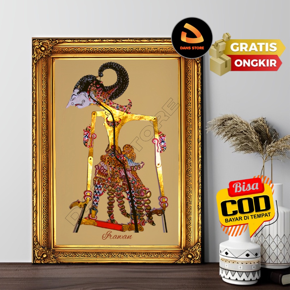 Jual Hiasan Dinding Poster Wayang Kulit Raden Irawan Gambar Qualitas HD ...