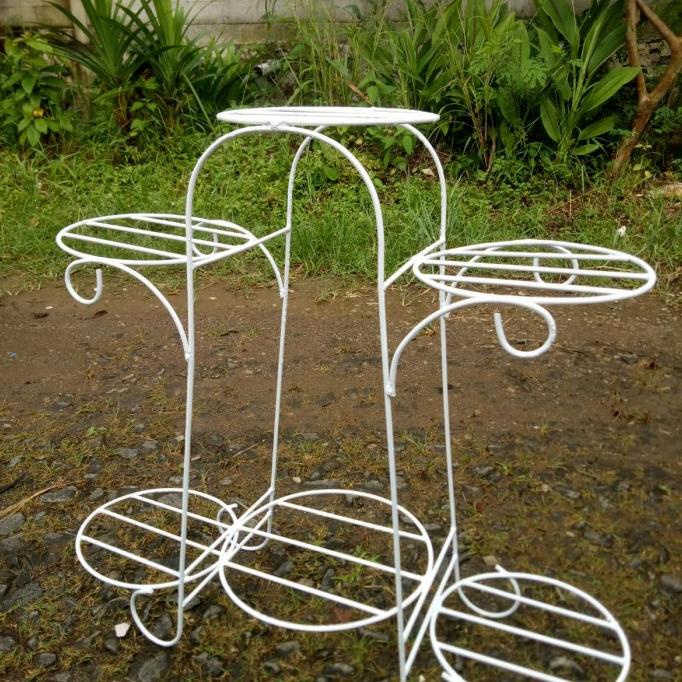 Jual Rak pot bunga tanaman hias dari besi standing rak pot susun ...