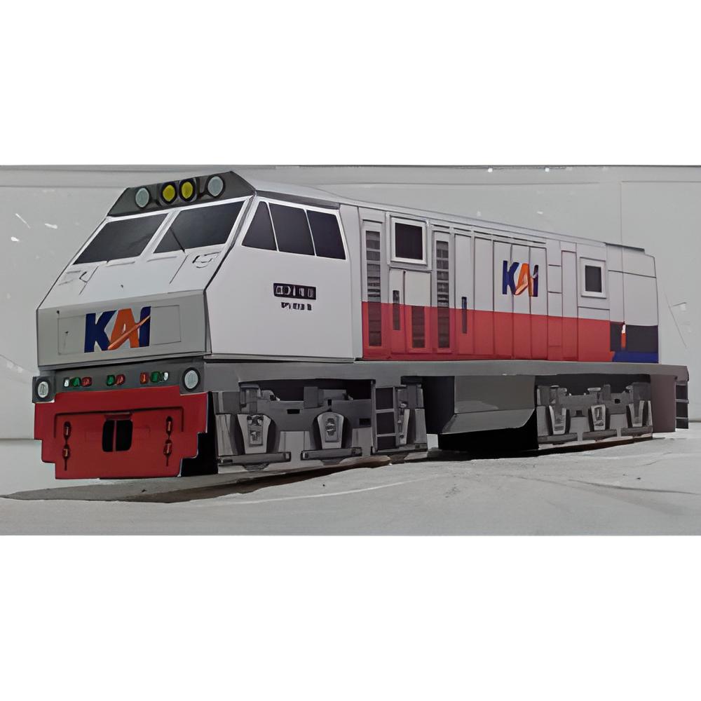 Jual 3D Papercraft Kereta Api Indonesia Lokomotif CC 203 Pola Kertas ...