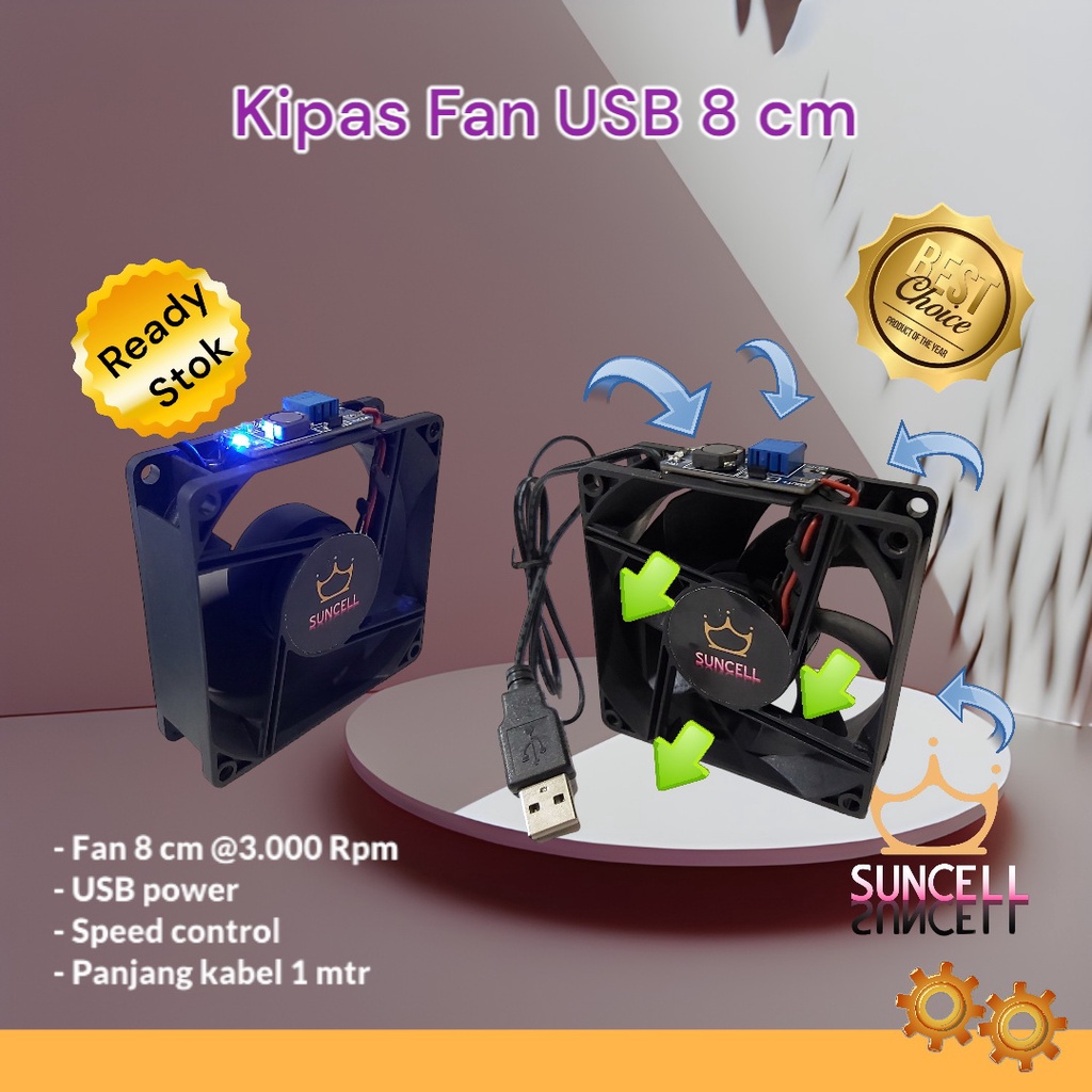 Jual Kipas USB 8x8x2 cm silent - on 24 jam nonstop | Shopee Indonesia
