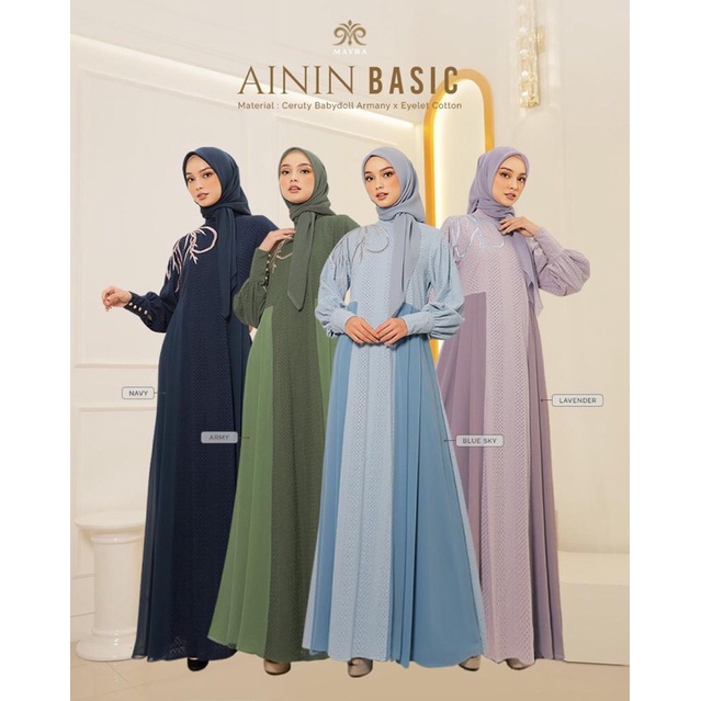 Jual Ainin Dress Basic Series Original By Mayra (READY SIAP KIRIM ...