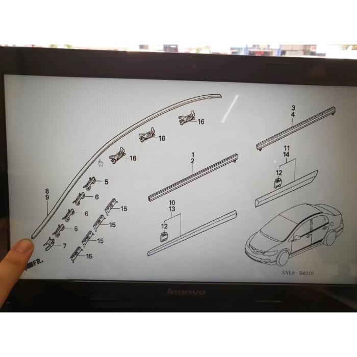 Jual Karet List Roof Atap Bagian Atas Samping Kaca Depan Civic FD-1 FD ...