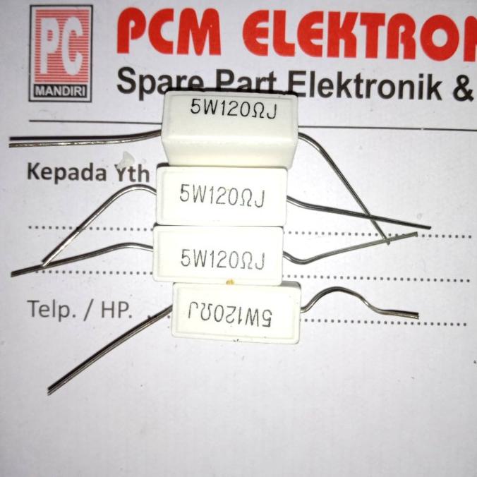 Jual R 120 ohm 120R 120Ohm 5w 5watt 5 watt Resistor pcmelektrob9090 ...