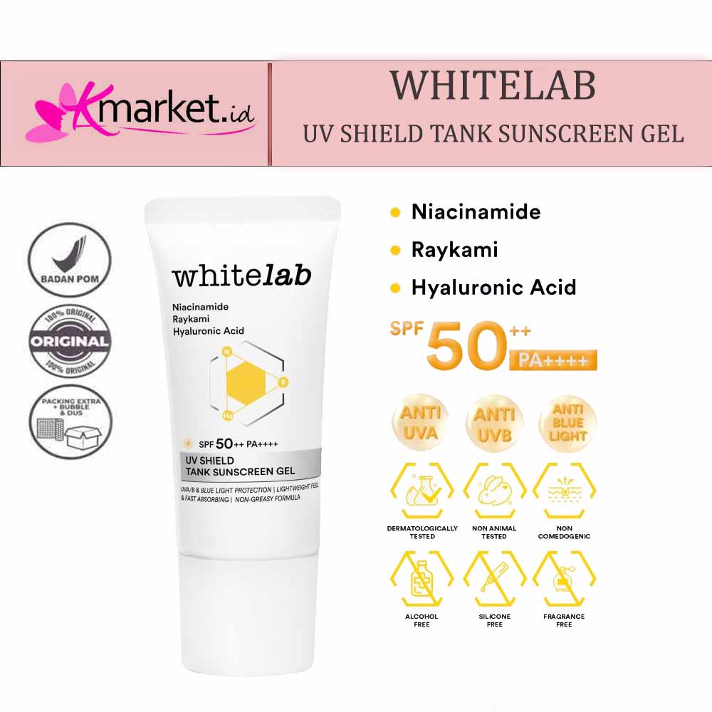 Jual WHITELAB UV SHIELD TANK SUNSCREEN GEL SPF 50++ PA++++ | Shopee ...