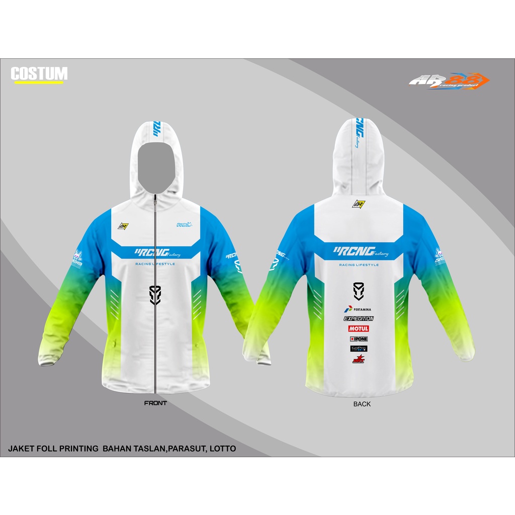 Jual JAKET RACING TASLAN PARASUT WATERPROOF MURAH | Shopee Indonesia