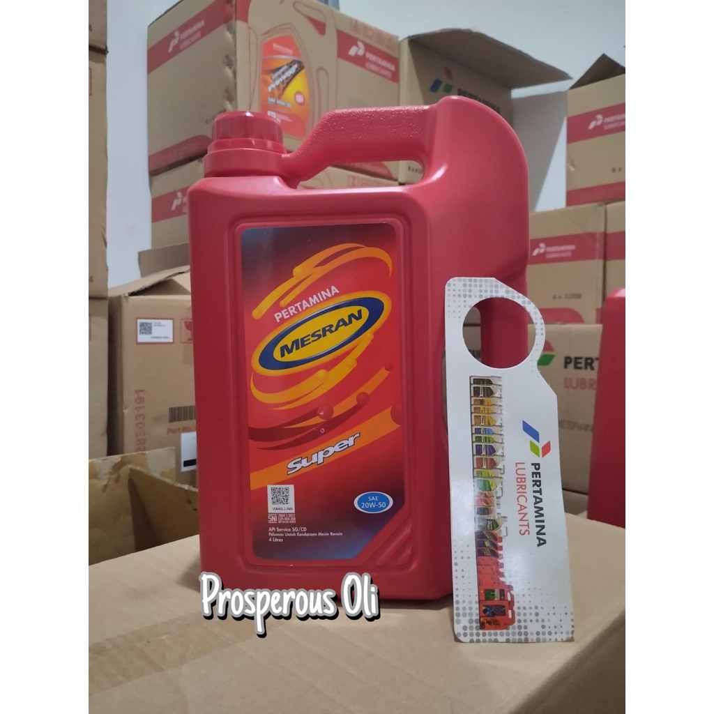 Jual Oli Mesran Super 20W-50 Galon 4 Liter (4000ml) | Oli Mineral ...