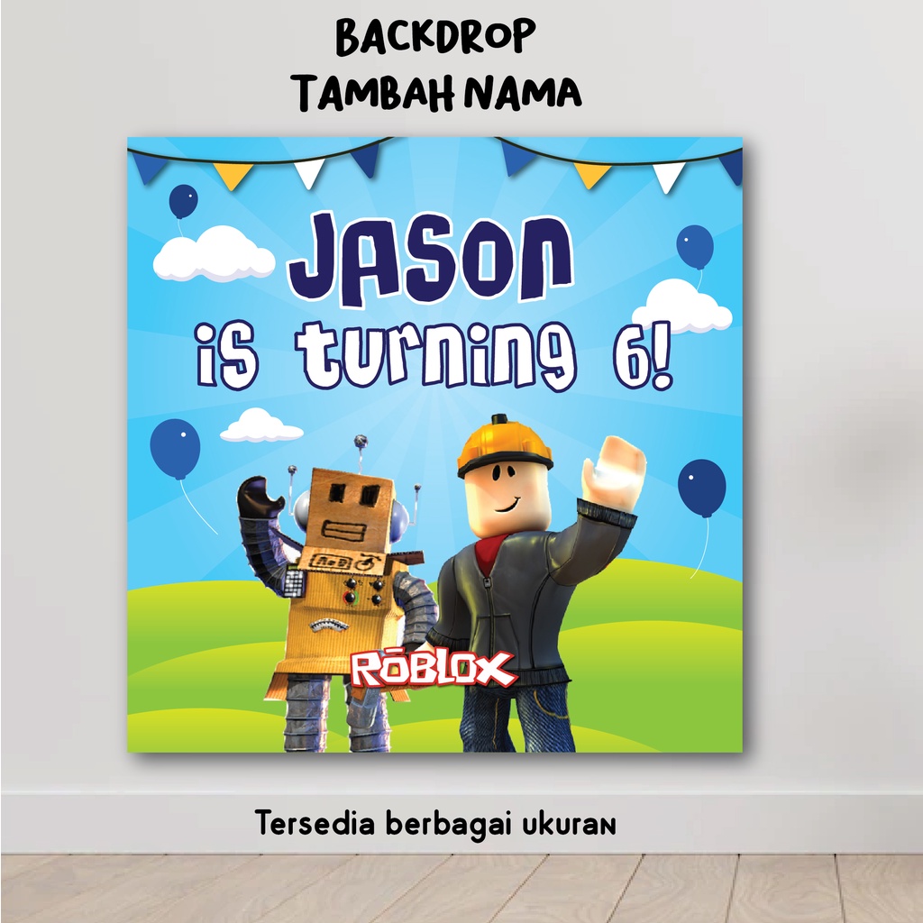 Jual BACKDROP ROBLOX BACKGROUND BANNER DEKORASI SPANDUK ROBLOX HAPPY ...