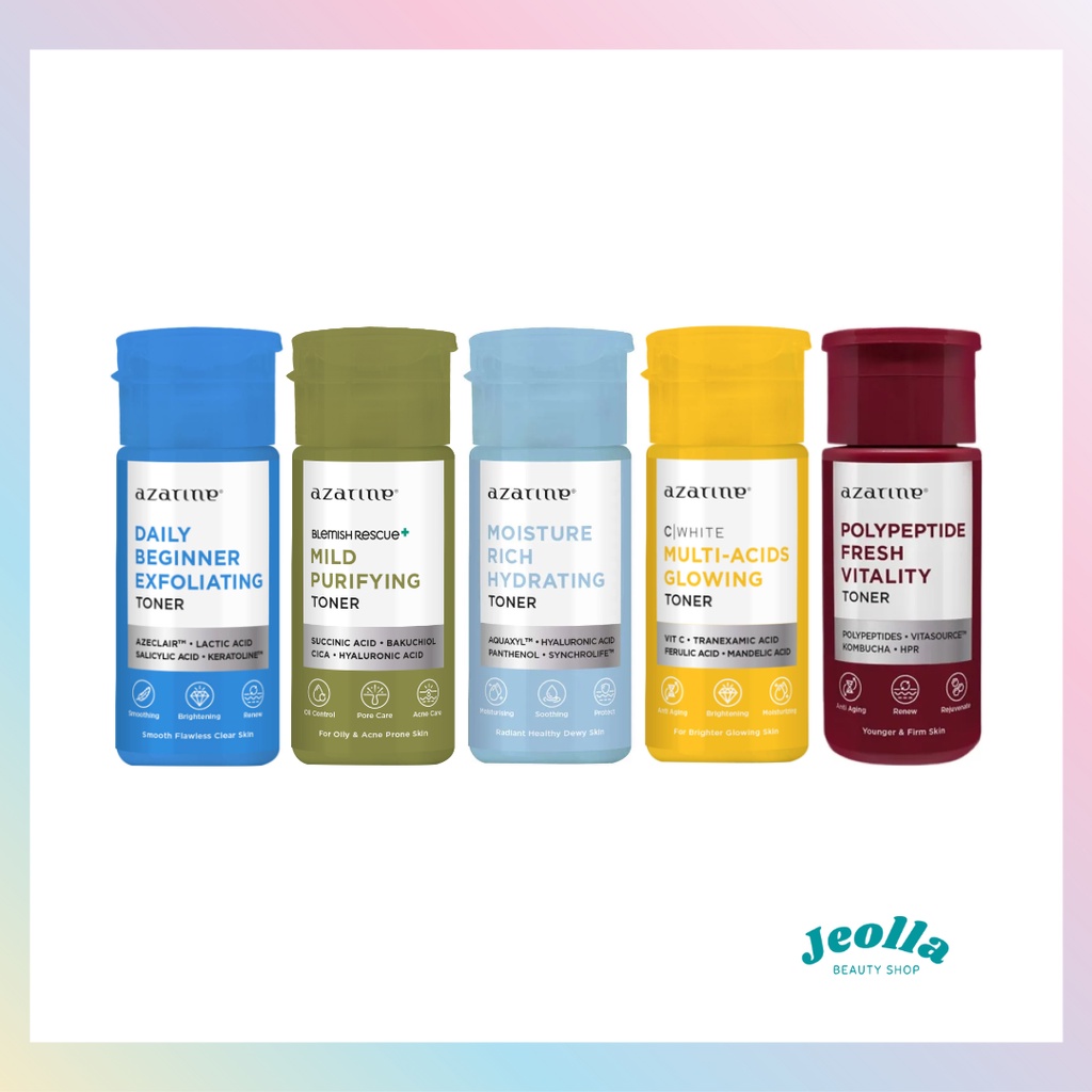 Jual AZARINE Toner 90 ml (Multi Acid Glowing, Mild Purifying, Moisture ...