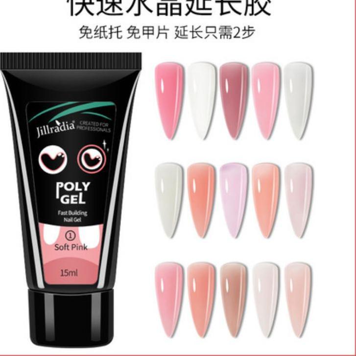 Jual New Collection Poly Gel poligel jel extension kuku 15ML nail Gel ...