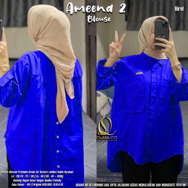 Jual BIREL / BIRU BCA ELECTRIC AMMENHA#2 Blouse Super Jumbo Polos Bahan ...