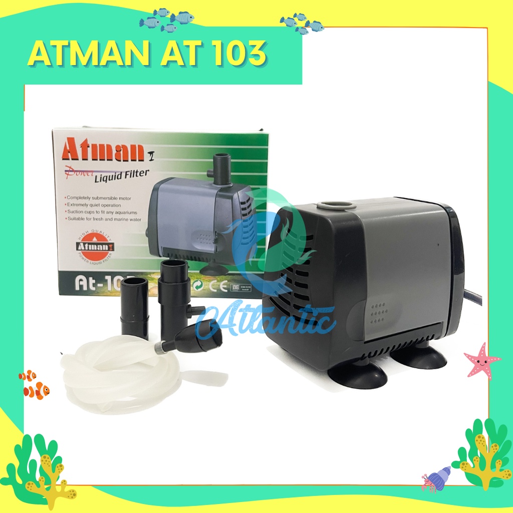 Jual ATMAN AT 104 38 Watt 2 Meter Pompa Air Celup Aquarium Aquascape ...