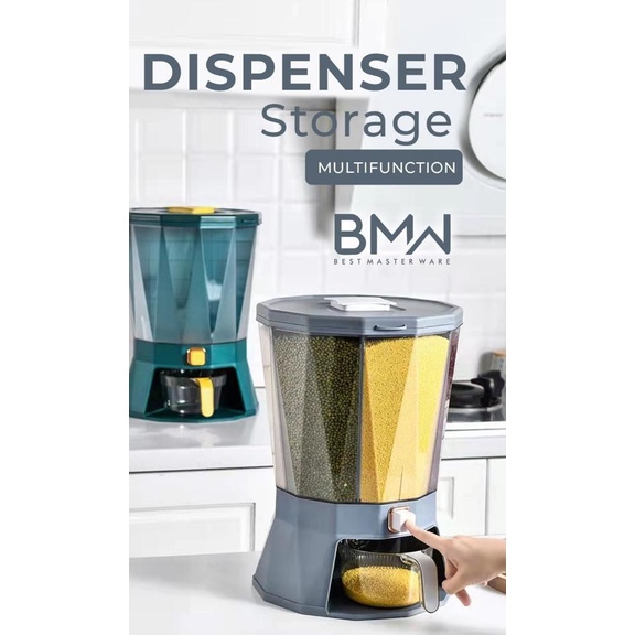 Jual RICE BOX Dispenser Beras Dispenser Multi Fungsi Dispenser 4 in 1 ...