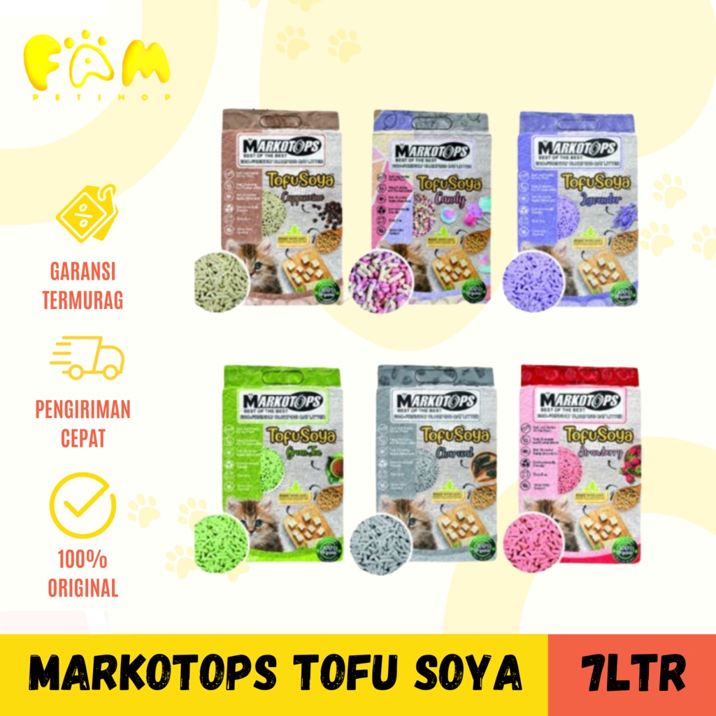 Jual MARKOTOP SOYA TOFU Clump 7 Cat Litter/ Cat Sand 7LT Non Kong Irae ...