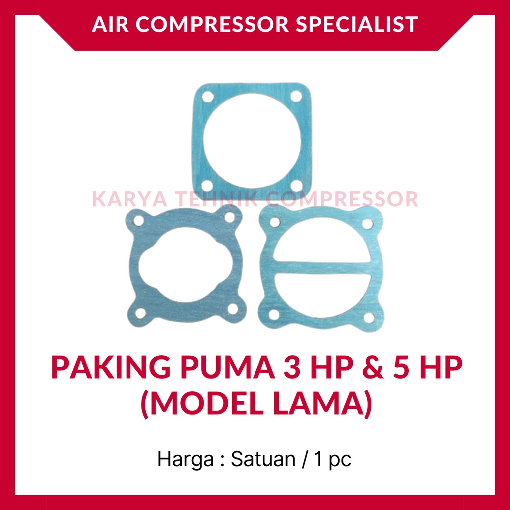 Jual Paking / Packing / Gasket Kompresor Udara PUMA 3 HP & 5 HP (Model ...